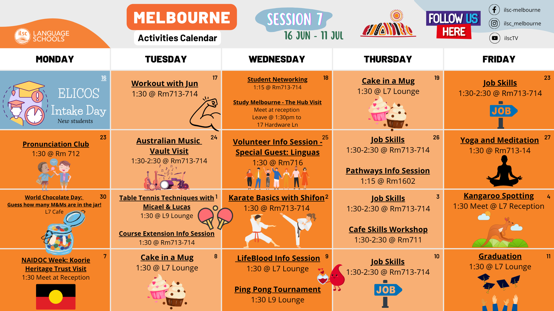 ILSC Australia Current Activities Calendars